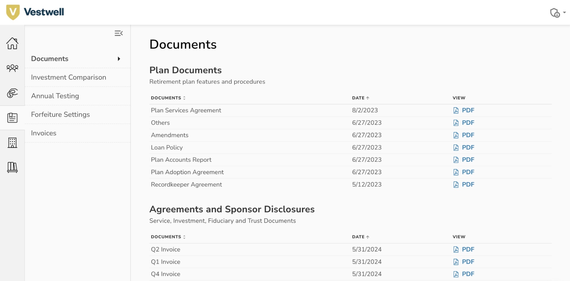My Plan Page – Vestwell Help Center