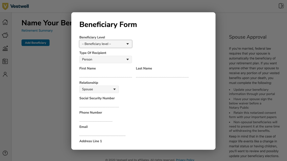 How Do I Select and Manage My Beneficiaries – Vestwell